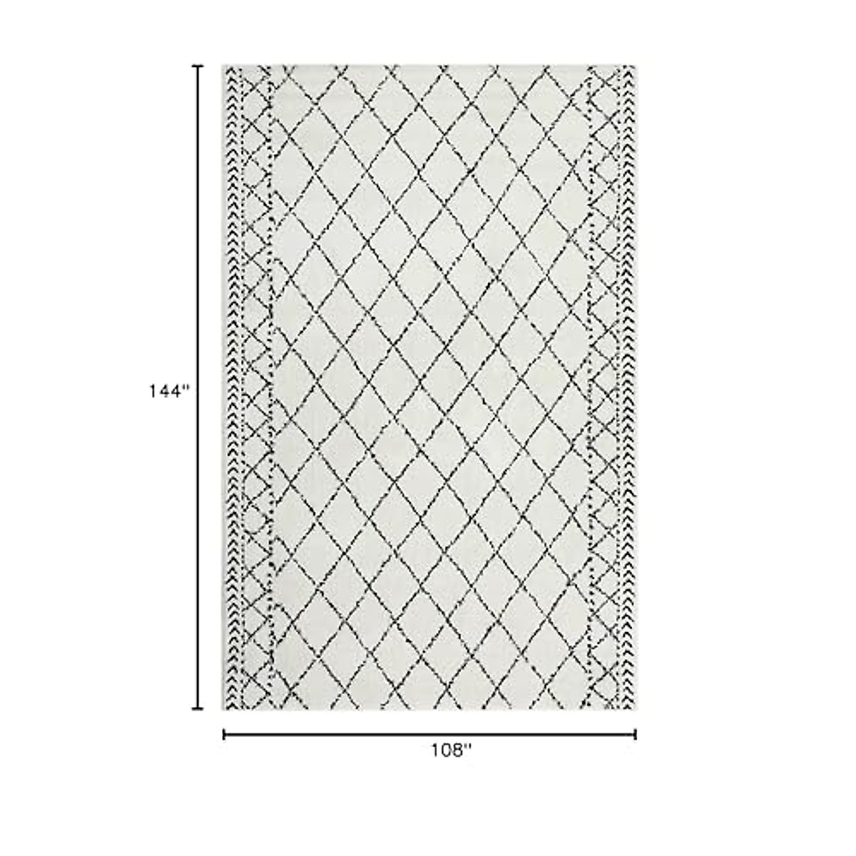 IMINROME Area Rugs 9x12 Modern Plush Large Rug Trellis Rug Geometric Rug Fluffy Shag Large Fuzzy Plush Soft Throw Rug,Large Shaggy Floor Big Carpets for Bedroom Kids Home Decor