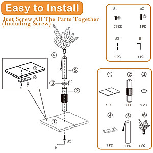 MeowHomm 40" Tall Cat Scratching Post,Cat Bird of Paradise Palm Tree for Indoor Cats with Natural Sisal Scratch Pole Hanging Sisal Ropes and Balls