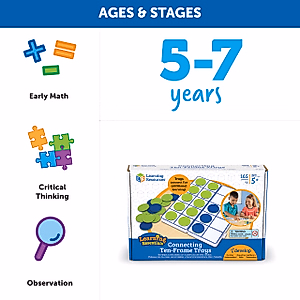 Learning Resources Connecting Ten-Frame Trays, 165 Pieces