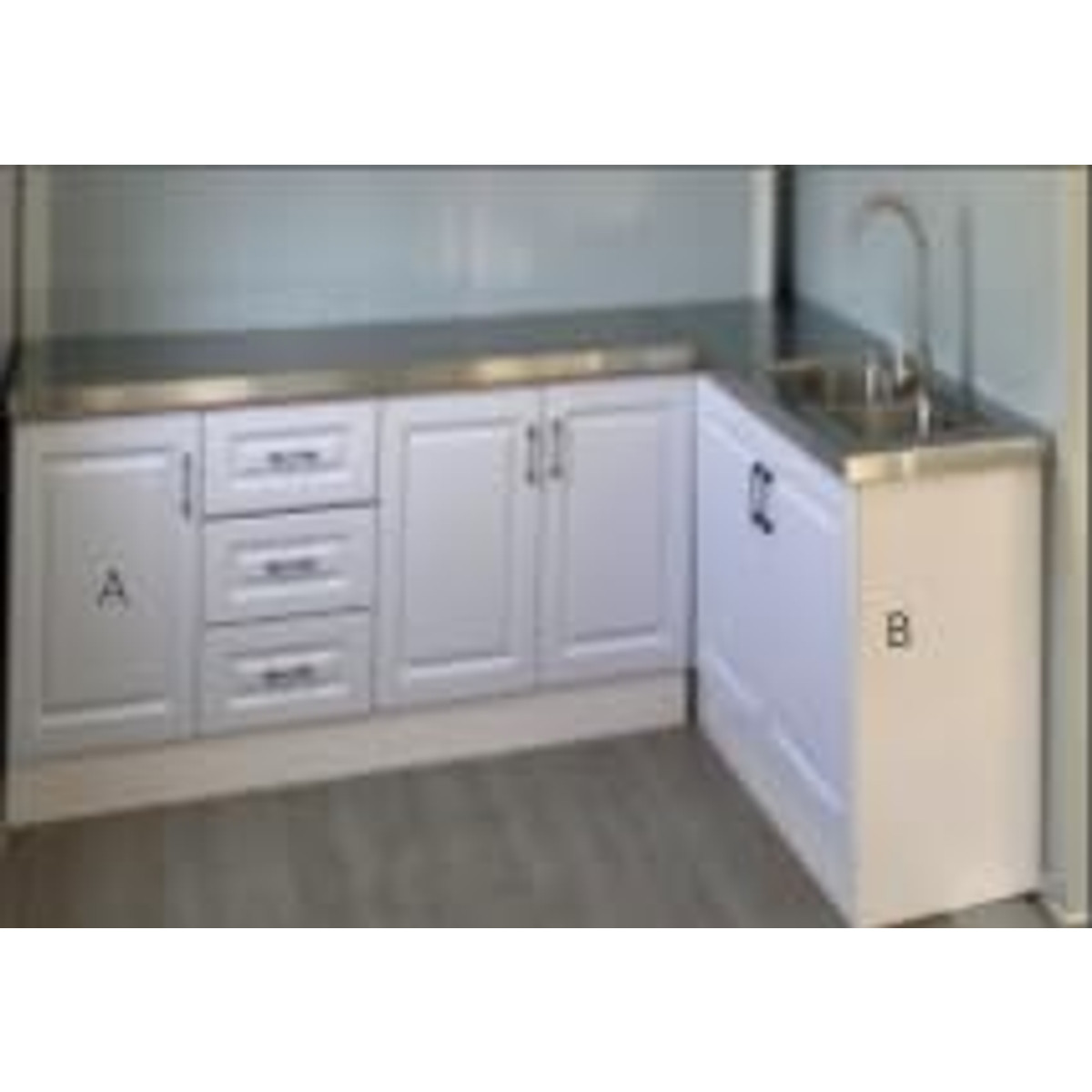 Generic 20Ft Pre Fabricated Expandable Container House | 2 Bedroom Set | Kitchen | Bathroom with a washbasin, Mirror | Luxury Tiny Villa | Portable Home |, White