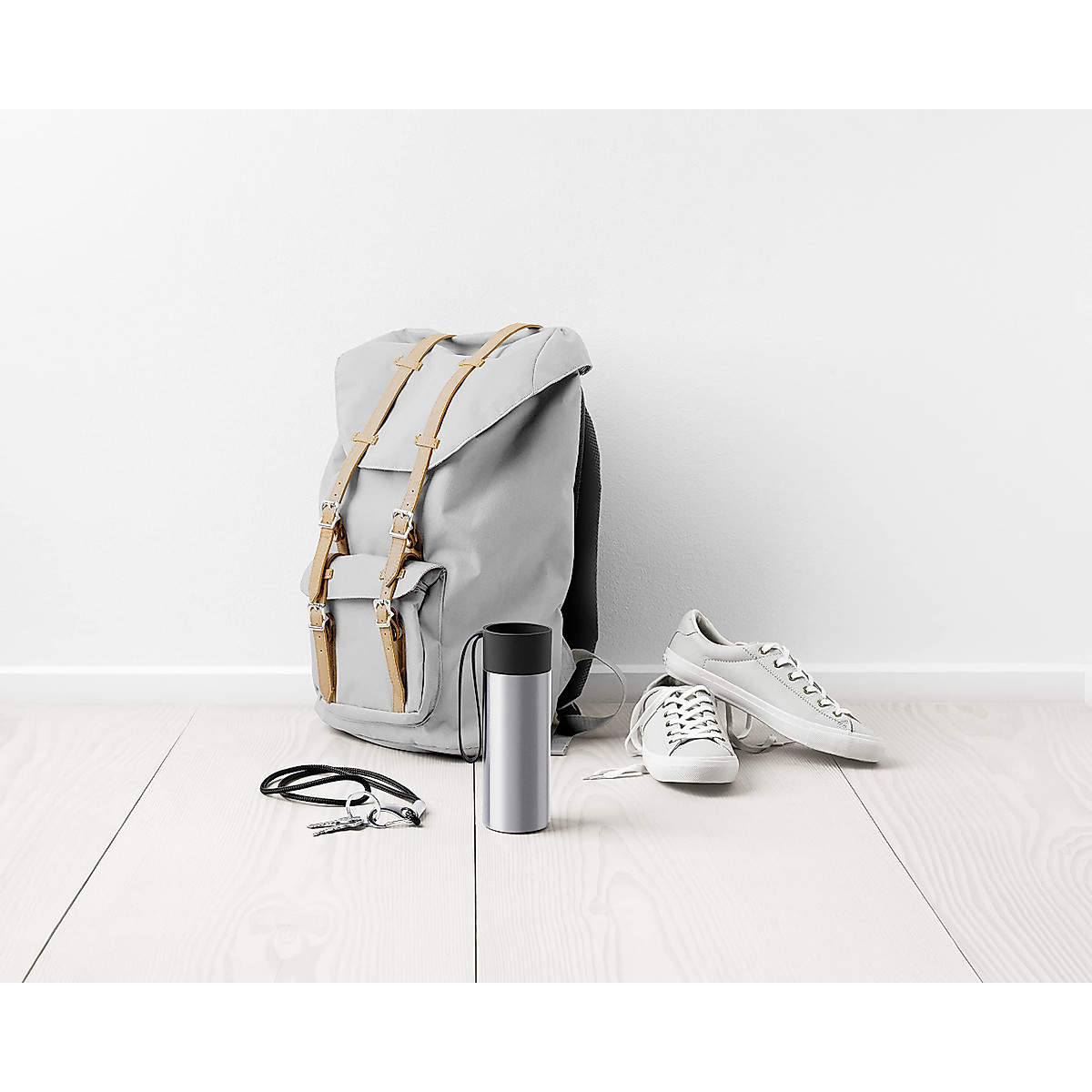 EVA SOLO 567467 Stainless Steel Insulated Mug 350 ml, Black, 20,7 x 7,8 x 7,8 cm | Danish Design, Functionality & Quality |