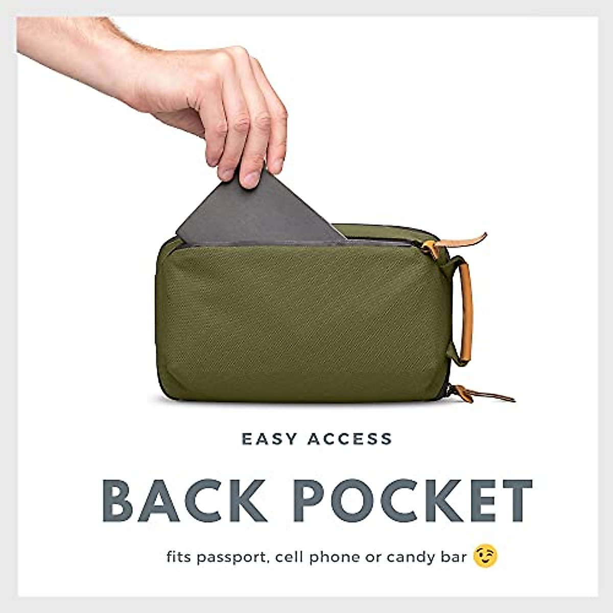 Tech Bag Organizer - Small Electronics Organizer Pouch for Travel - Premium Travel Case with Leather Accents - Mesh Pocket for Cables, Cords and Chargers - TRIPPED Travel Gear (Green)