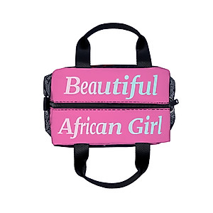 GALIRVC African 17 Inch Backpack and African Girl Lunch Bag