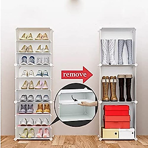 MAGINELS Shoe Rack Organizer 72 Pairs Shoe Cabinet Storage for Closet Living Room Bedroom Hallway, White