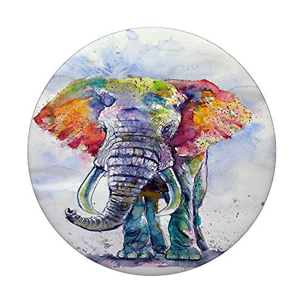 Beautiful Artistic Watercolor Elephant Lover Design Gift PopSockets PopGrip: Swappable Grip for Phones & Tablets