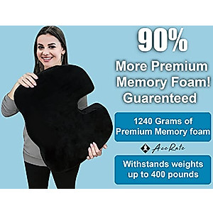 Orthopedic Gel Seat Cushion-Office Chair Cushion w/ 90% More Memory Foam for Sitting Comfort-Ergonomic for Coccyx, Tailbone, Sciatica & Back Pain Relief Perfect for Car, Truck, Wheelchair, Desk Chair