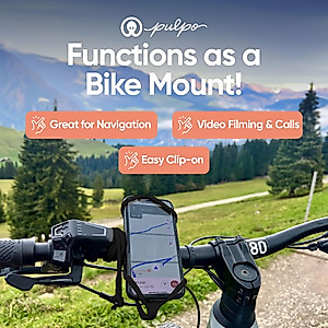 Pulpo Safety Cell Phone Lanyard Black Fits Smartphones 6.1" to 6.8” - Anti Theft Phone Strap for Men & Women, Lanyards for Phones, Ski Cellphone Tether & Cellphone Lanyard, Silicone Crossbody Straps