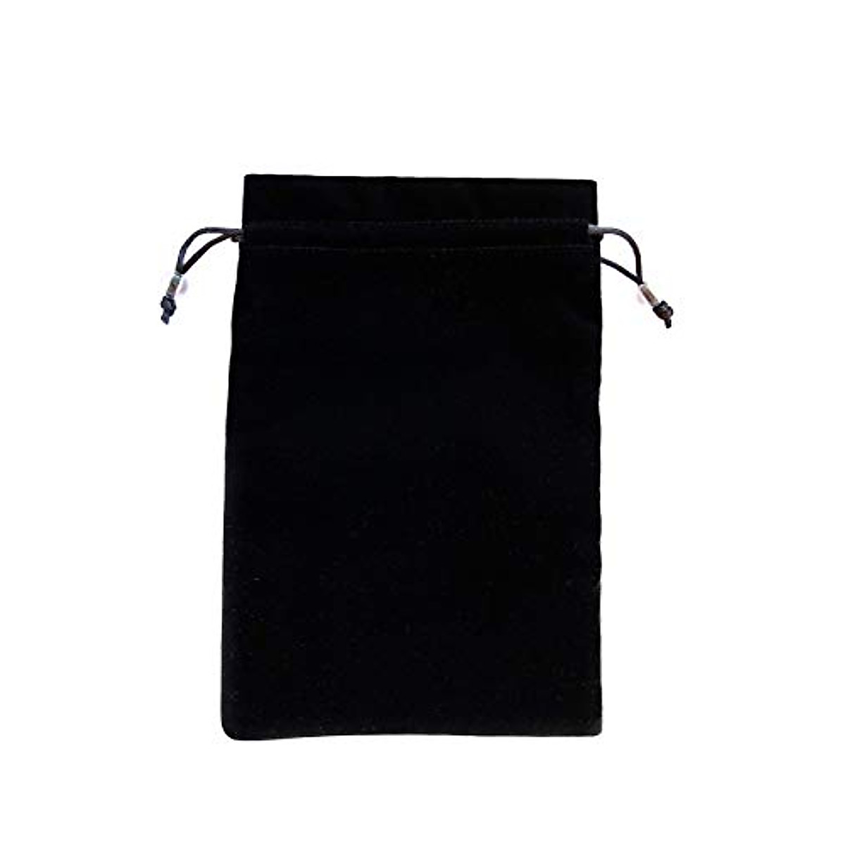 AirX Efendiz Drawstring Pouch, Black Velvet Bag 6.1X9 inches, with 2 compartments and Drawstrings for Gifts, Jewelry, Makeup, Power Bank, or Phone Accessories.