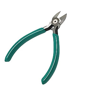 iexcell 4.5" Side Cutter Diagonal Wire Cutting Pliers Nippers Repair Tool, Green, Chrome-Vanadium Steel
