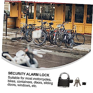 BESPORTBLE 2pcs Anti- Alarm Lock Bike Anti Lock Motorbike Alarm Lock Door Lock Alarm Sensor Cable Bike Lock Keyed Padlocks Folding Bike Lock Anti- Padlock Security Alarm Lock