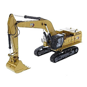 Caterpillar 395 Next Generation Hydraulic Excavator (General Purpose Version) Yellow with Operator and Additional Tools High Line Series 1/50 Diecast Model by Diecast Masters 85709