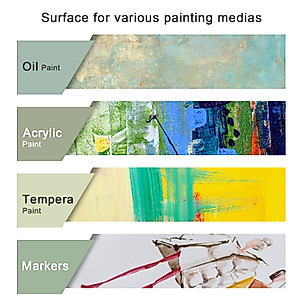 AUREUO Canvas Pad for Painting 10 Sheets, 10 Oz. - 9x12 Inch, 1 Pack - Triple Primed Glue Bound Cotton Canvas Paper for Oil and Acrylic Paints Art Supply for Mixed Media Painting