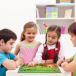 4 Pcs Folding Blank Game Board, Make Your Own Game Board, Quad Fold Dry Erase Blank Game Board for School Classroom DIY Game Activities, 18 x 18 Inches