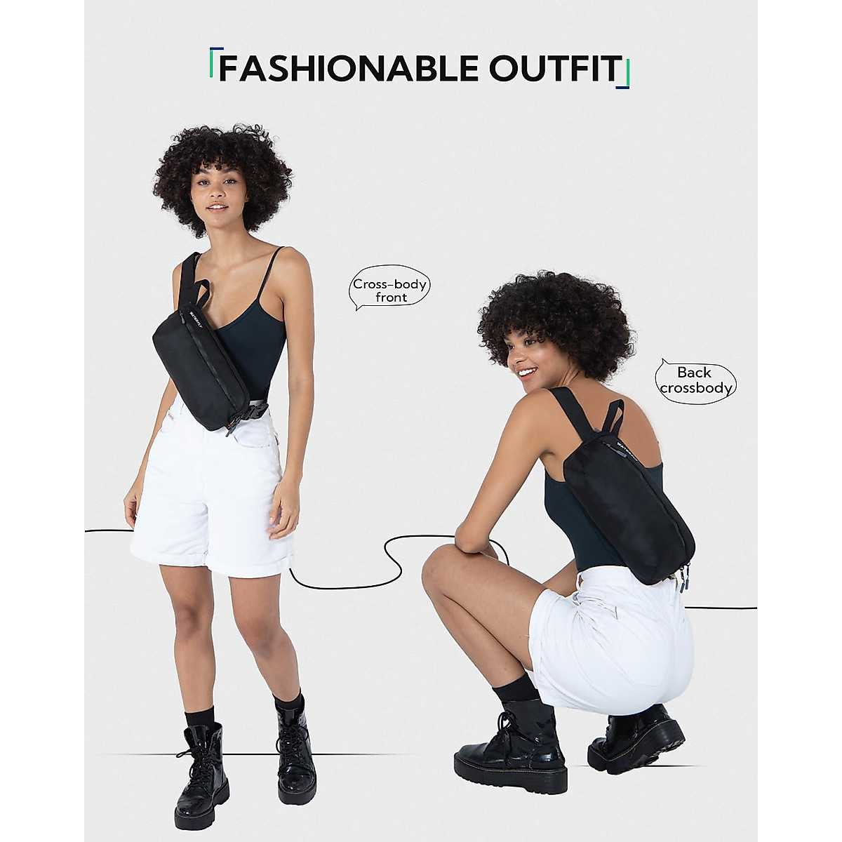 WATERFLY Sling Crossbody Chest Bag: Over Shoulder Small Slim Cross Daypack Lightweight Backpack Front Side Pack Men Women…