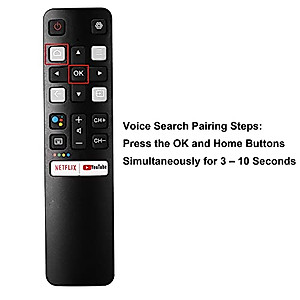 Anloti RC802V Voice Remote Control Rplacement Compatible with All TCL Android 4K UHD Smart TV