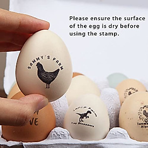 PrudoPex Egg Stamp for Fresh Eggs, Custom Egg Stamp, Customizable Farm Fresh Egg Stamp, Personalized Chicken Egg Satmp for Farm and Kitchen Creations (1)