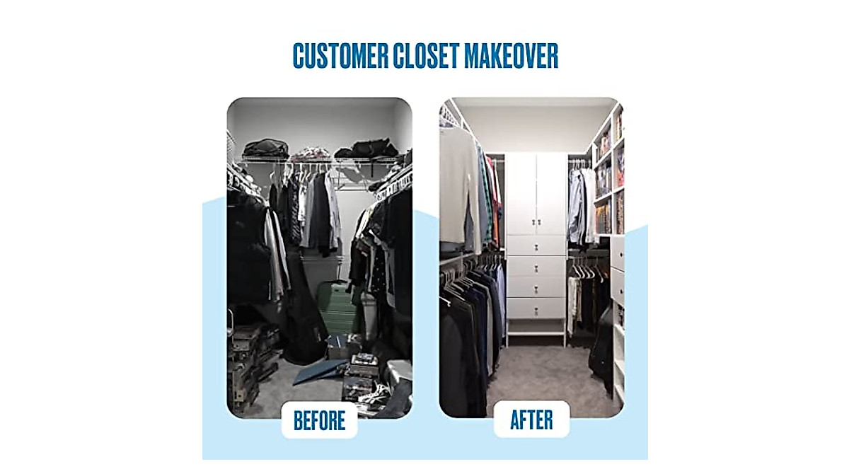 Versatile Closet Shelves System - Organize Clothes & Shoes Effortlessly