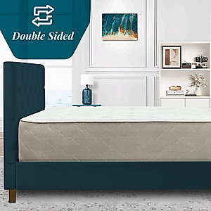 Greaton 14" Firm Hybrid Mattress, Stable and Comfortable Double Sided Bed Mattresses, Provide Equal Level Body Support and Correct Posture, Fully Assembled Bedding, White, Full XL