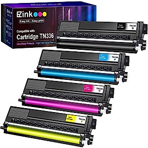 E-Z Ink (TM) Compatible Toner Cartridge Replacement for Brother TN336 TN331 TN-336 TN-331 Compatible with HL-L8350CDW MFC-L8850CDW MFC-L8600CDW HL-L8350CDWT (Black Cyan Magenta Yellow, 4 Pack)