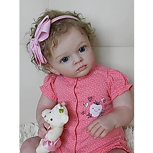Angelbaby Reborn Realistic Baby Girl Dolls 24inch Pretty Silicone Real Toddler Dolls Life Life Soft Cloth Body Newborn Bebe Reborn Child with Blue Eyes for Girls
