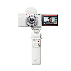 Sony ZV-1F Vlog Camera for Content Creators and Vloggers (White) (Renewed)