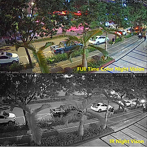 EVERSECU 1080P 24/7 Full-time Color Spotlight Night Vision HD Analog Bullet Security Camera with Warm Light LEDs, 2MP (HD-TVI/AHD/CVI/Analog) 4-in-1 CCTV Camera Outdoor Weatherproof