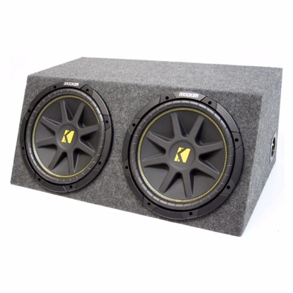 Kicker Bundle Compatible with Universal Vehicle 43C124 Dual 12" Loaded Sub Box Enclosure