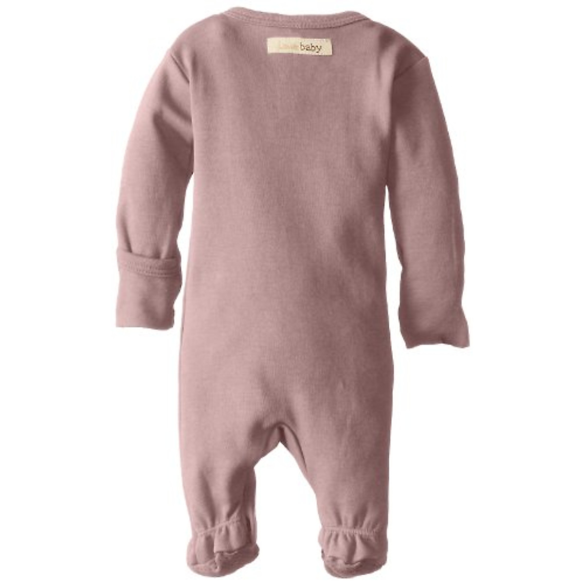 L'ovedbaby Baby Girls Organic Snap One-Piece Footies, Mauve, Preemie/NB 4-7 Lbs US