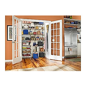 ClosetMaid SuperSlide Wire Shelf, 4 ft. W x 16 in. D, Ventilated Wire Wall Shelving, Nickel Finish, for Closet, Laundry or Pantry