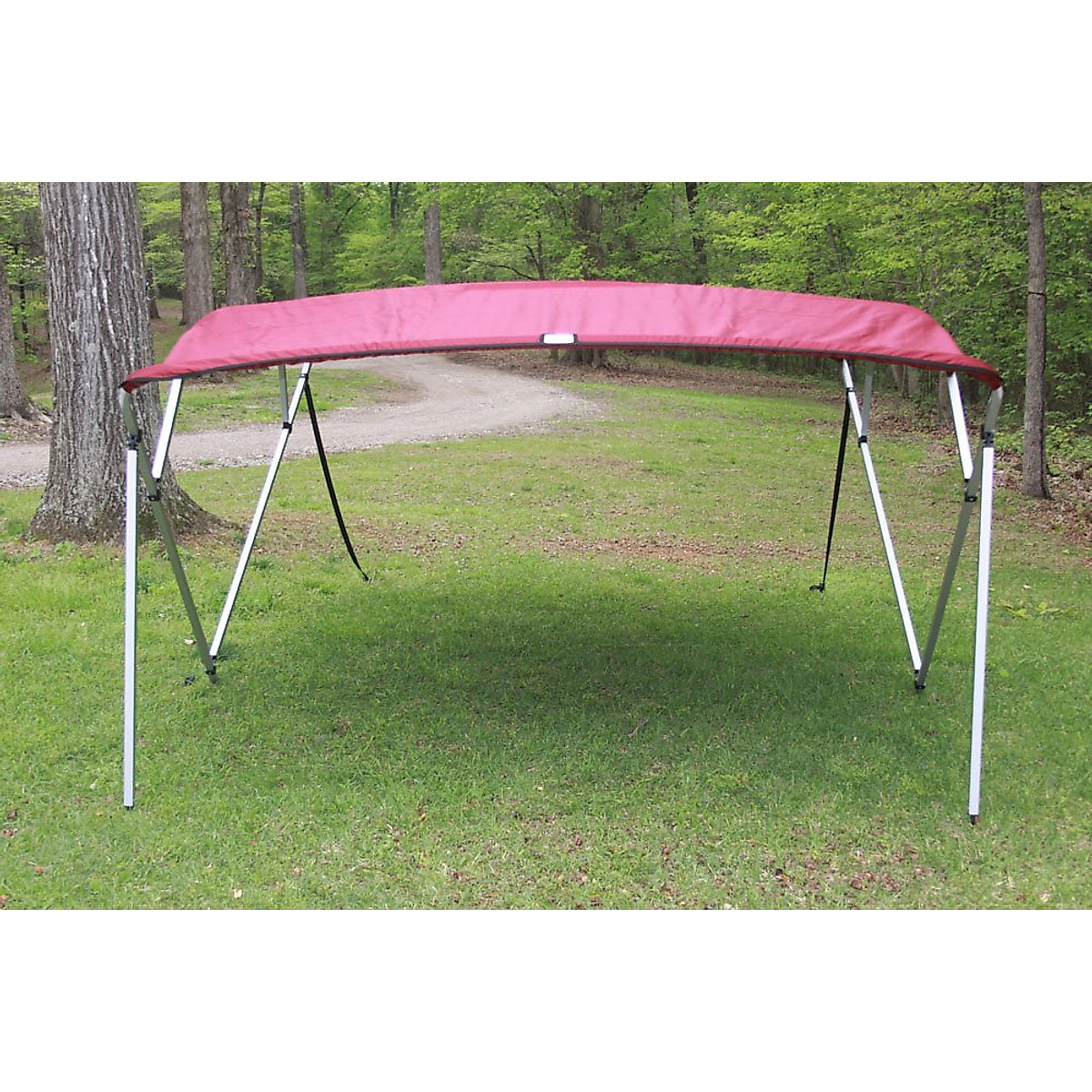 Vortex Direct Burgundy Square Tube Fram 4 Bow Bimini Top, 8' Long, 91"-96" Wide, 54" Tall
