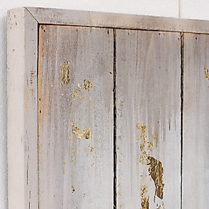 Empire Art Direct Deer Metal Hand Painted Primo Mixed Media Iron Sculpture on Slatted Solid Wood 3D Wall Art,Christmas Gift New Year Gift, 40 in. x 2.8 in. x 30 in, Grey