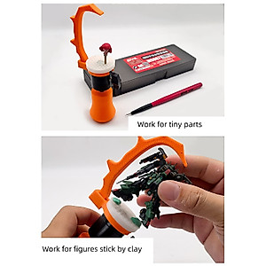 ANSAI Handheld Painting Stabilizer For hobbyists Modeling Tools Military Scale Models Miniature Model Figure, Painting Paint Tray 5cm (Red)
