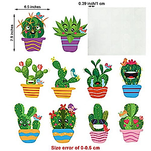 50 Pieces Cactus Cutouts Cactus Theme Bulletin Board Decoration Prickly Cactus Party Cutout Green Cactus Paper-Cut with Glue Point Dot for Fiesta Classroom Bulletin Board Wall Holiday Party Decoration