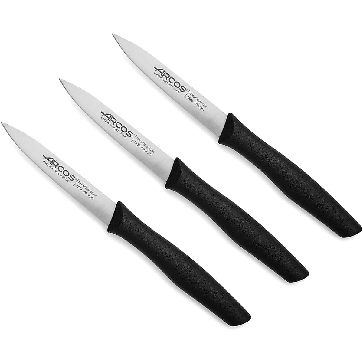 ARCOS Kitchen Knife 6 Inch Nitrum Stainless Steel. 160 mm Blade. Professional Utilty Knife.Professional Kitchen Knife. Ergonomic Polyoxymethylene POM Handle. Series Kyoto. Color Black