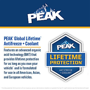 PEAK Global Lifetime Concentrate Antifreeze and Coolant for All Vehicles, 1 Gal.