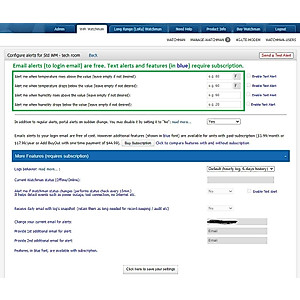 pp-Code WiFi Temperature and Humidity Sensor, Thermometer, Monitor From Anywhere, Email, SMS Alerts, Ideal for Server Room, Lab, Greenhouse, Pets