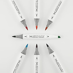 Artfinity Sketch Marker Sets - Vibrant, Professional, Dye-Based Alcohol Markers for Artists, Drawing, Students, Travel, & More! - [Primary Red - Set of 3]