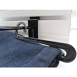 NAHANCO 305078048 Plastic Scarf/Tights/Leggings Hanger, 7 1/4", Black (Pack of 100)