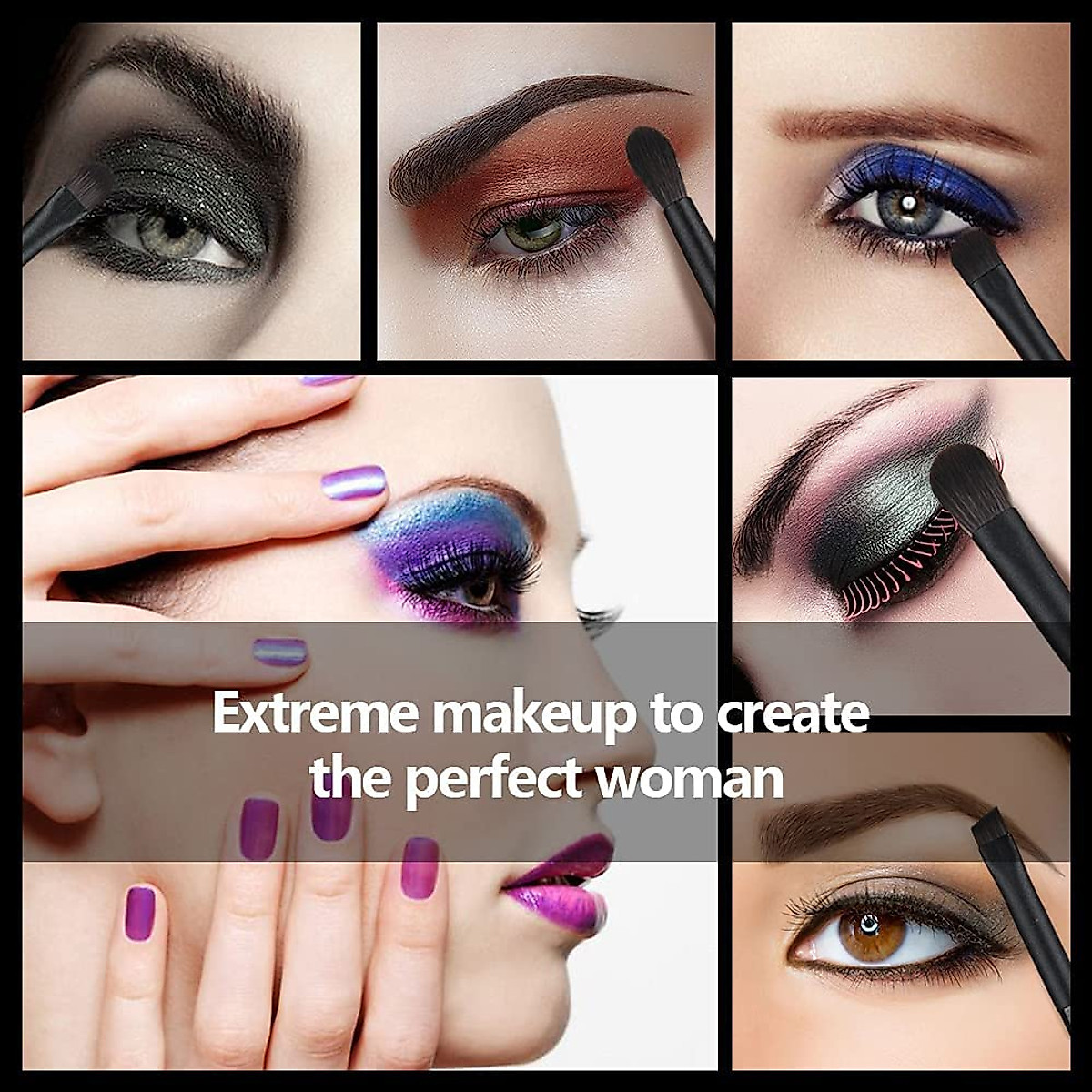 EVRCHGIEA Makeup Brushes Set, Professional Premium Synthetic Powder Foundation Blending Eye Shadow Blush Concealers Face Makeup Brush Kit