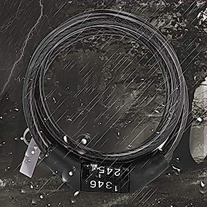 FECAMOS Coded Bicycle Lock, Portable High Strength Passwords Bike Lock Waterproof for Bike Mountain Bicycle