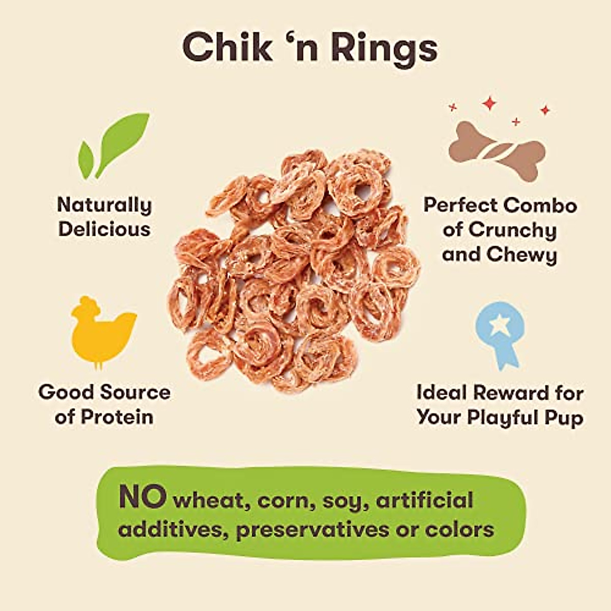 Pet 'n Shape Chik 'N Rings - All Natural Chicken Jerky Dog Treats, 4 oz