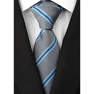 Adulove Men's Necktie Classic Silk Tie Woven Jacquard Neck Ties 9 PCS