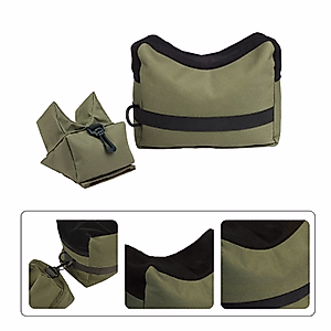 TWOD 2-Set Outdoor Shooting Rest Bags - Target Sports Bench Rest Front & Rear Support SandBag Stand Holders for Gun Rifle Shooting Hunting Photography - Unfilled