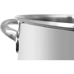 Fortune Candy 4-Quart Saucepan with Lid, Tri-Ply, 18/8 Stainless Steel, Advanced Welding Technology, Dishwasher Safe, Induction Ready, Mirror Finish