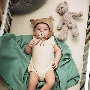 Moonkie Pacifiers Set of 2 | One-Piece Design Baby Pacifier with Large Air Holes | BPA-Free Safe Silicone Soother | 6 Months Up