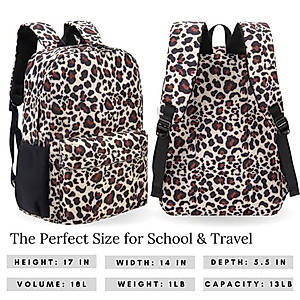 Fenrici Cheetah Backpack for Girls, Teens, Women, Girl's Backpack, Kids' School Bookbags with Padded Laptop Compartment, Cheetah, Animal Print, 17 Inch