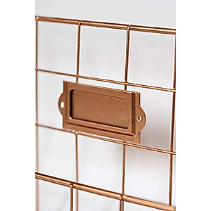 Blu Monaco Rose Gold Desk Organizer - Mail Organizer - 2 Tier Mail Basket - Metal Mail Sorter Inbox - Desk Accessories Women Office