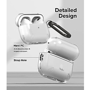Ringke Layered Case [Scratch Resistance] Compatible with AirPods Pro 2 Case, Shockproof Cover with Carabiner Designed for AirPods Pro 2nd Generation - Matte Clear