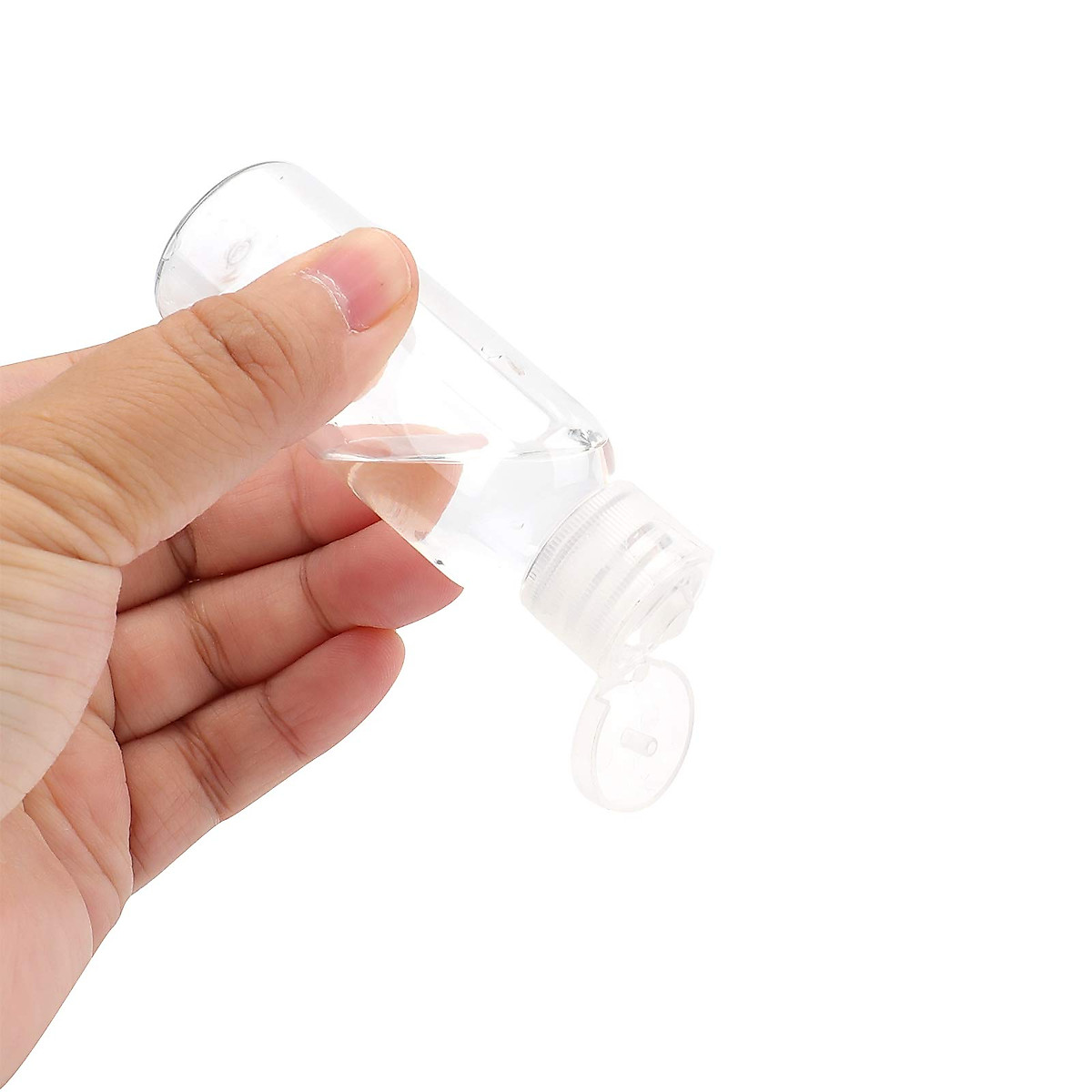 Bekith 40 Pack 1 oz Plastic Empty Bottles with Flip Cap, Small Refillable Travel Bottles Leak Proof Travel Size Containers for Shampoo, Liquid Body Soap, Lotion