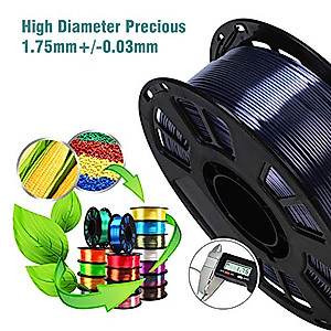 DO3D Silk Metallic Black Gold 1.75mm PLA 3D Printer Filament, 1kg Spool (2.2lbs) 3D Printing Material,for Most FDM 3D Printer